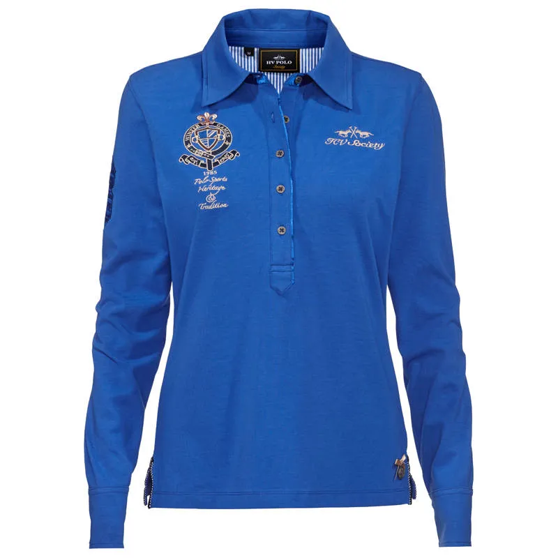 HV Polo Noleta Ladies Long Sleeved Polo Shirt - Ultramarine