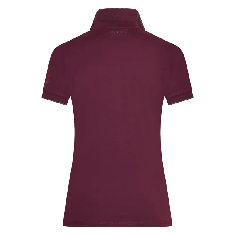 HV Polo Favouritas Tech Luxury Ladies Polo Shirt - Dark Berry