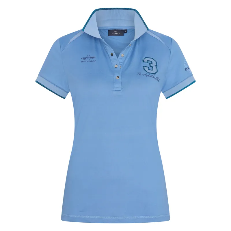 HV Polo Favouritas Tech Luxury Ladies Polo Shirt - Riviera Blue