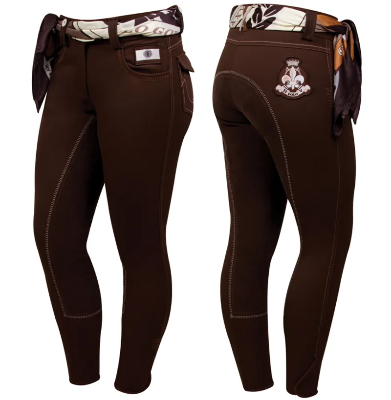 HV Polo Sosa Full Seat Ladies Breech - Tabac Brown