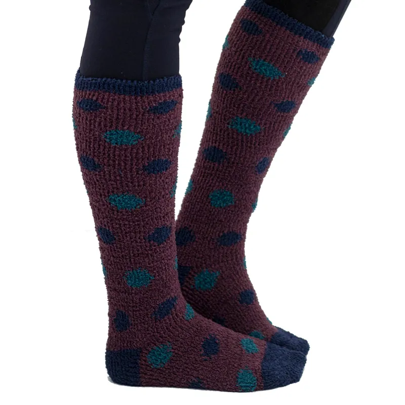 Horseware Softie Socks - Beetroot Spot