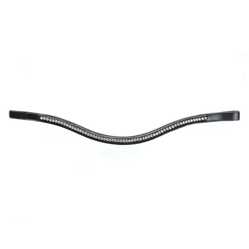 HyCLASS Curved Single Row Diamante Browband - Black