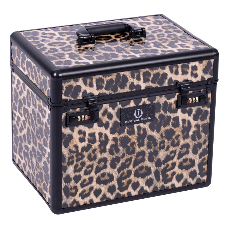 Imperial Riding Shiny Grooming Box - Leopard Print