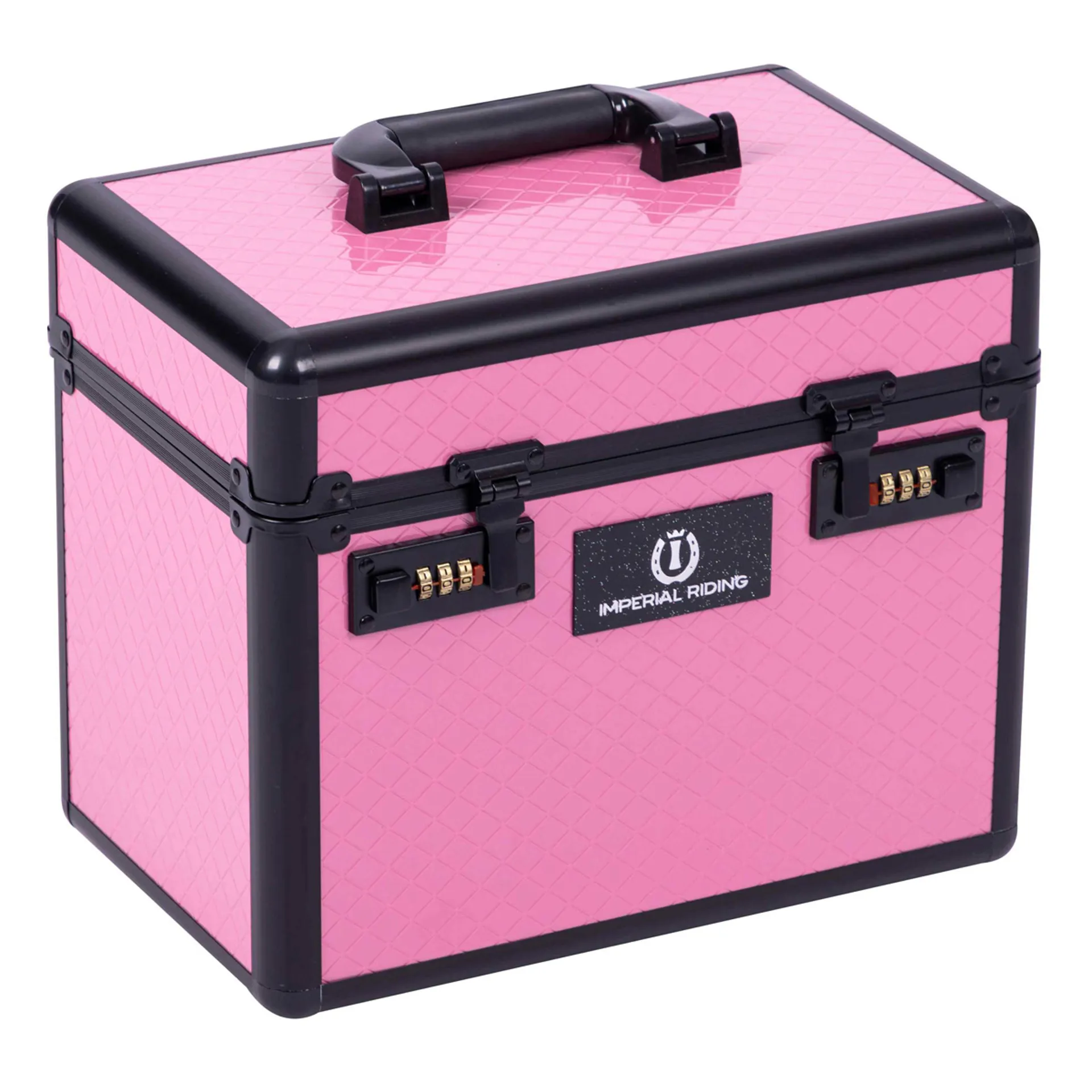 Imperial Riding Shiny Grooming Box - Pink/Black
