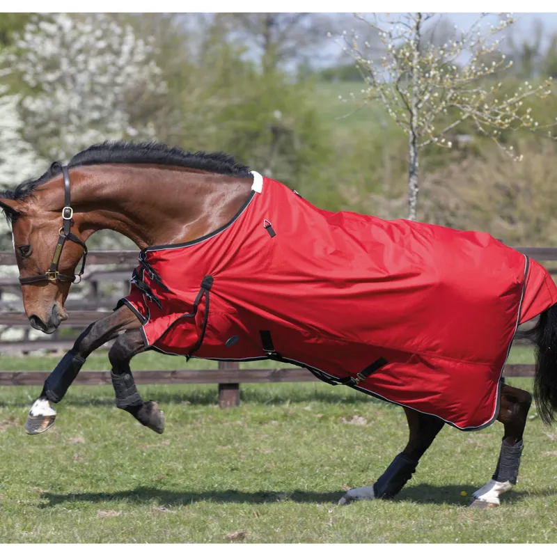 JHL Lightweight Turnout Rug - Red/Black