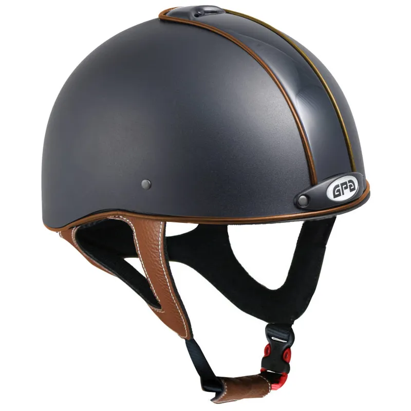GPA Jock Up 3 Riding Hat - Black/Chesnut