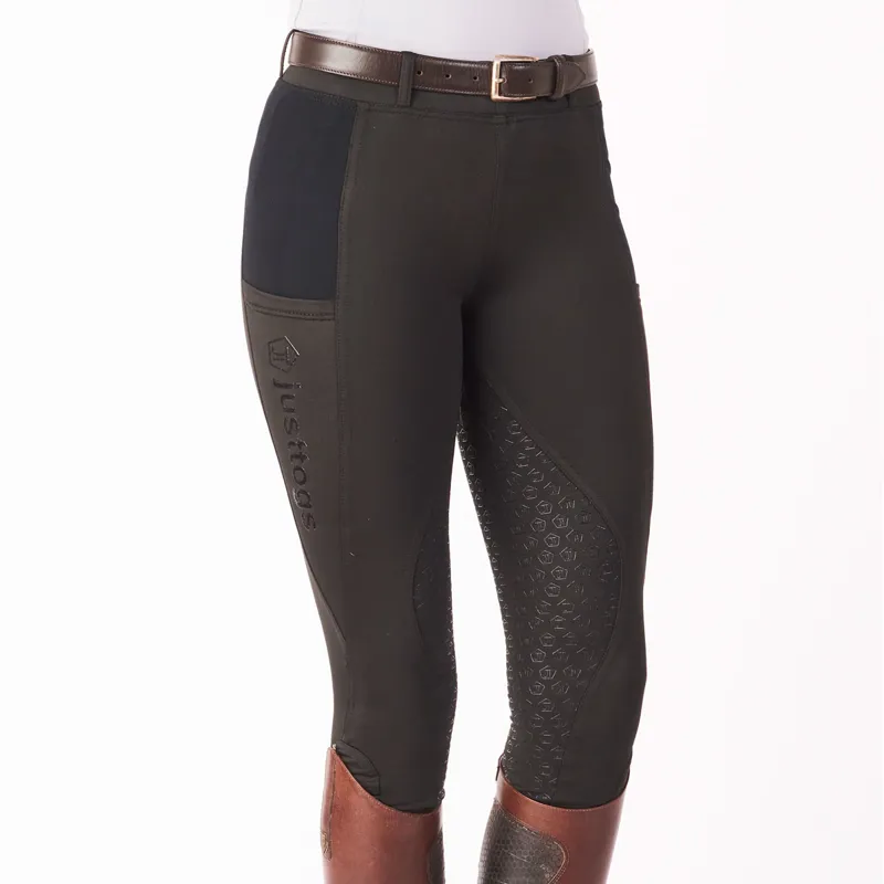 Just Togs Alaska Full Grip Ladies Winter Riding Tights - Black