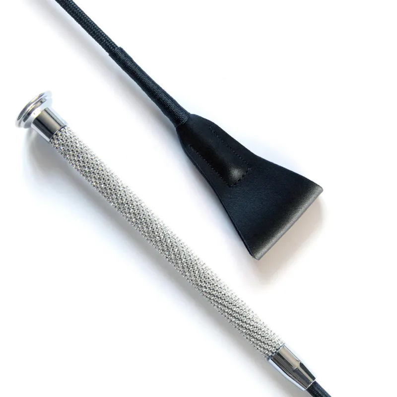 KM Elite Short Jump Whip with Crystal Grip - Silver