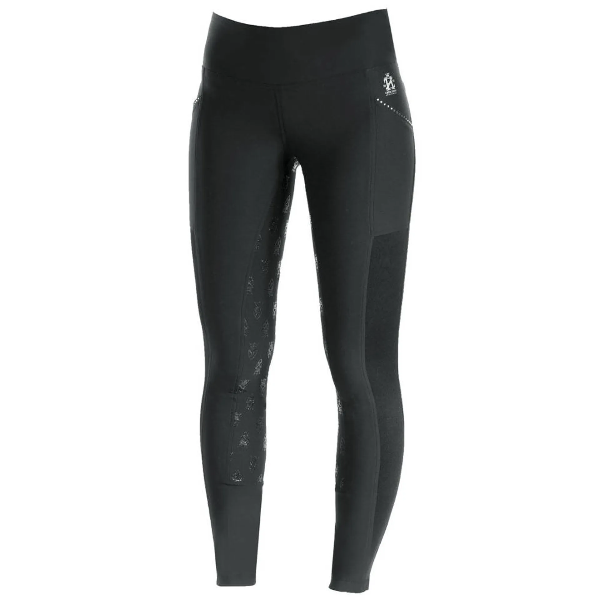 Horze Crescendo Leah Ladies Silicon Grip Riding Tights - Black