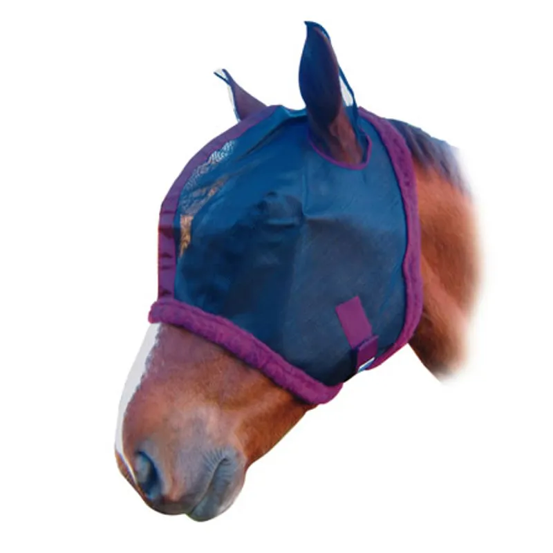 Legacy Supreme Fly Mask with Ears - Black/Burgundy