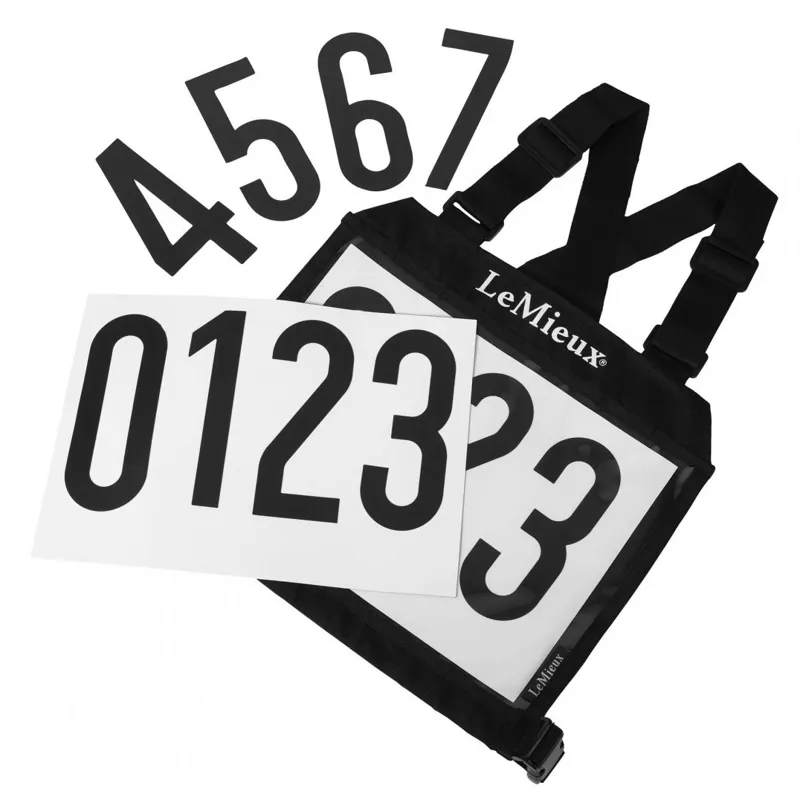 LeMieux Eventing Bib with Magnetic Number Pack - Black