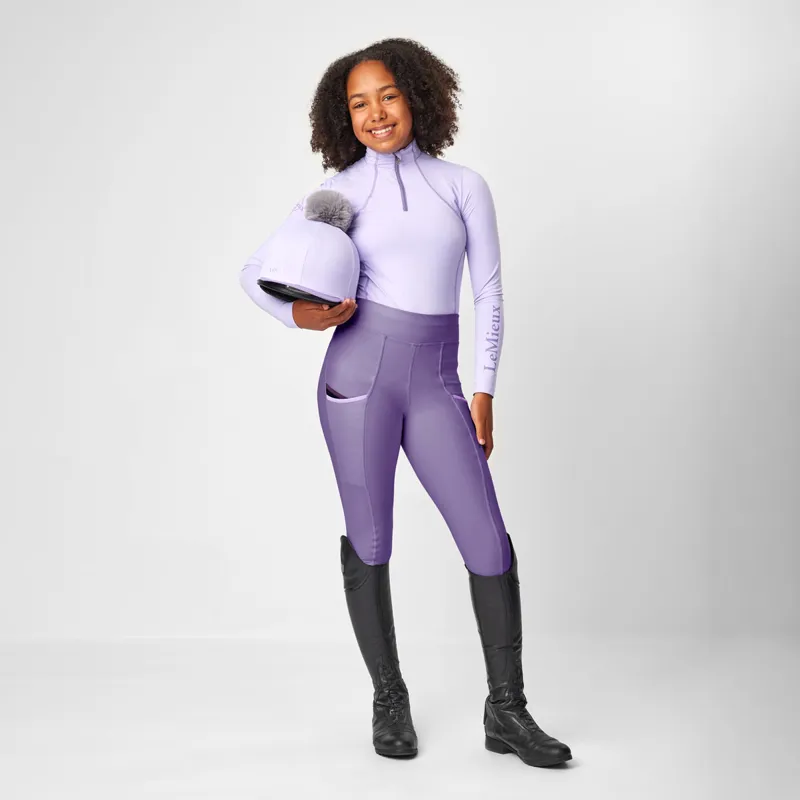 LeMieux Young Rider Full Grip Junior Pull On Breeches - Iris