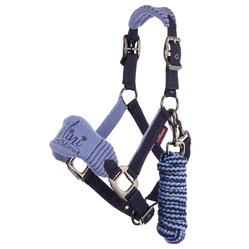 LeMieux Mini Vogue Headcollar with Leadrope - Corn Blue/Navy