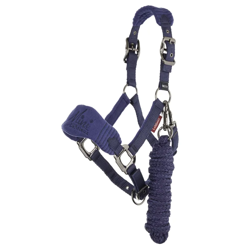 Lemieux Mini Vogue Headcollar and Lead Rope Set - Ink Blue