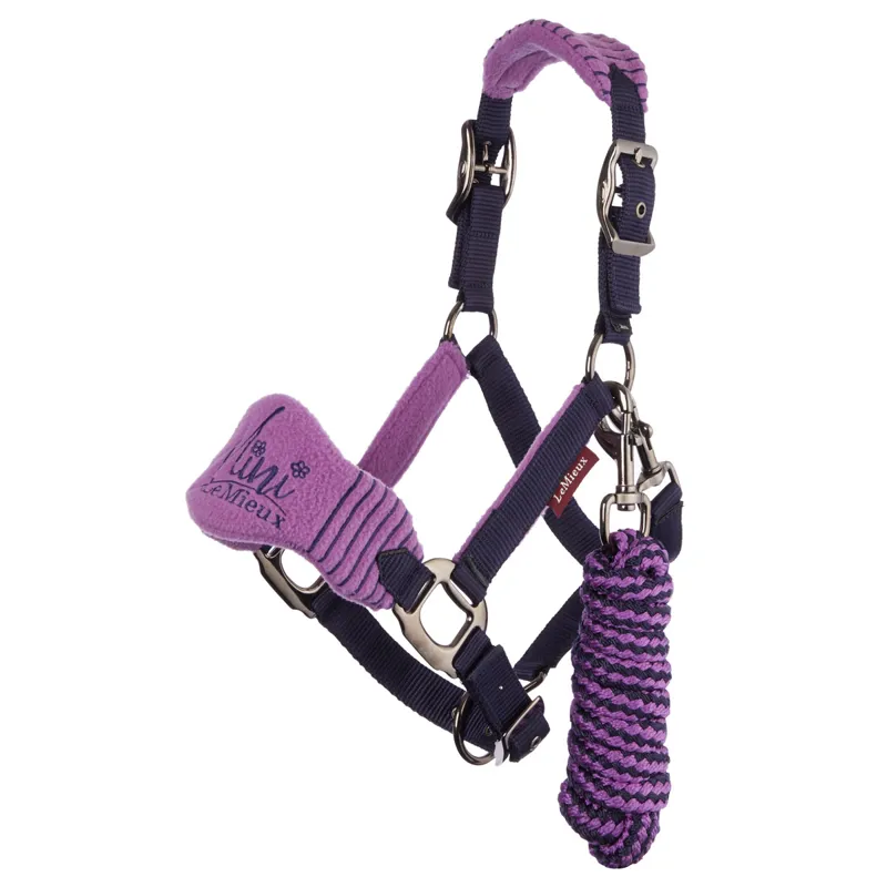 LeMieux Mini Vogue Headcollar with Leadrope - Lavender/Navy