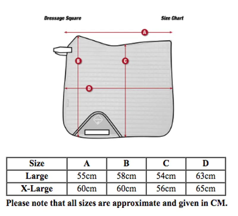 LeMieux ProSport Competition Dressage Square with Numbers - White