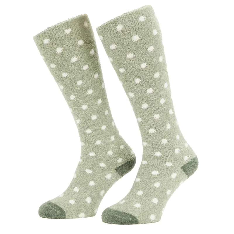 LeMieux Sally Spot Fluffies Adults Socks - Fern