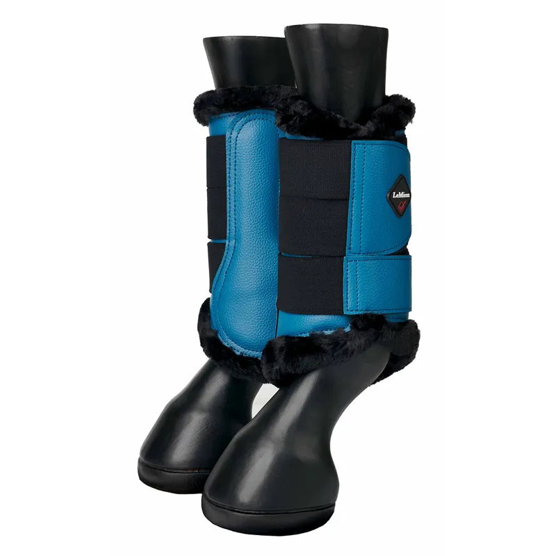 LeMieux Fleece Lined Brushing Boots - Marine