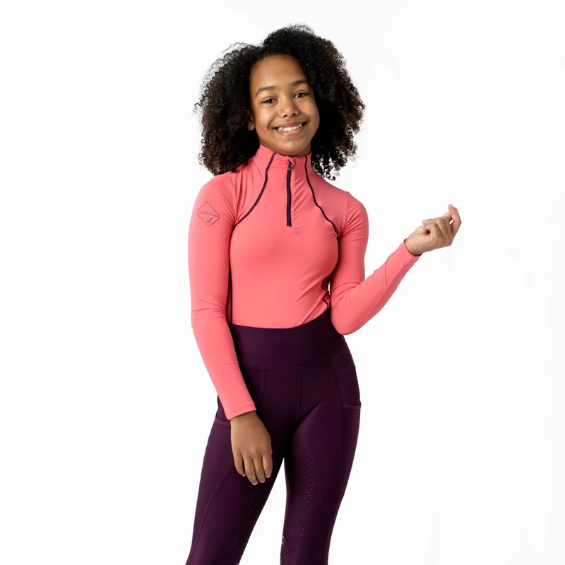 LeMieux Young Rider Junior Base Layer - Papaya