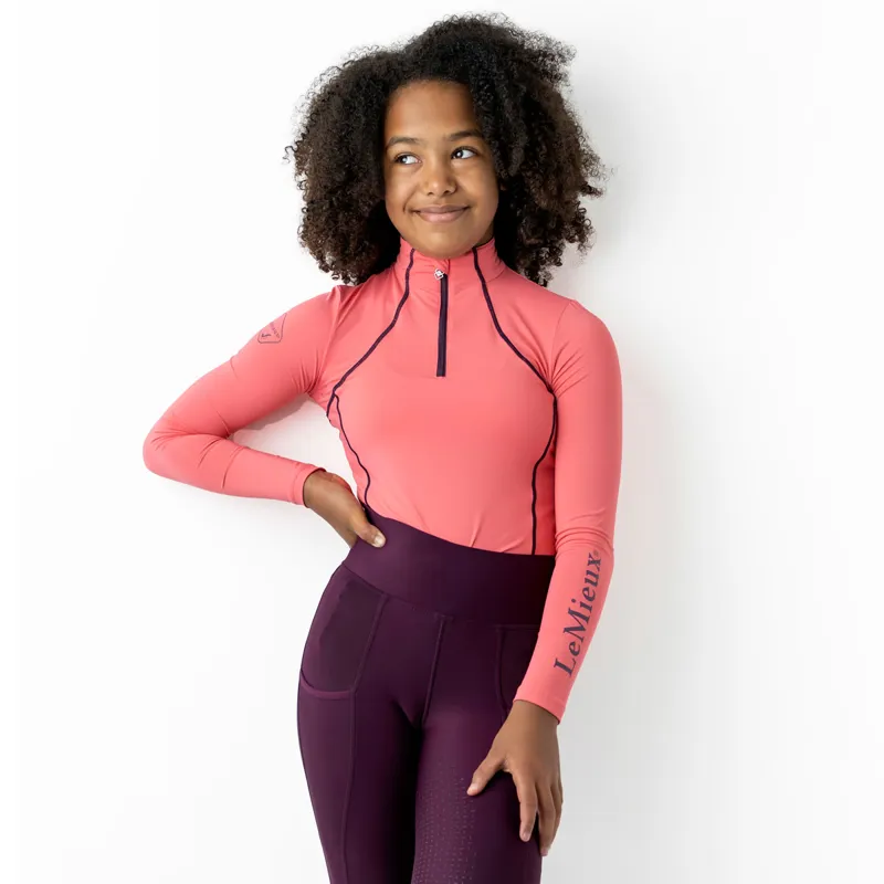LeMieux Young Rider Junior Base Layer - Papaya