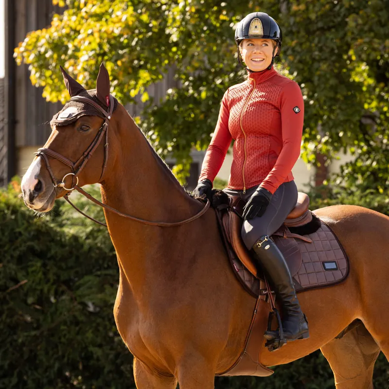 LeMieux Rhone Euro Jump Saddlecloth - Espresso