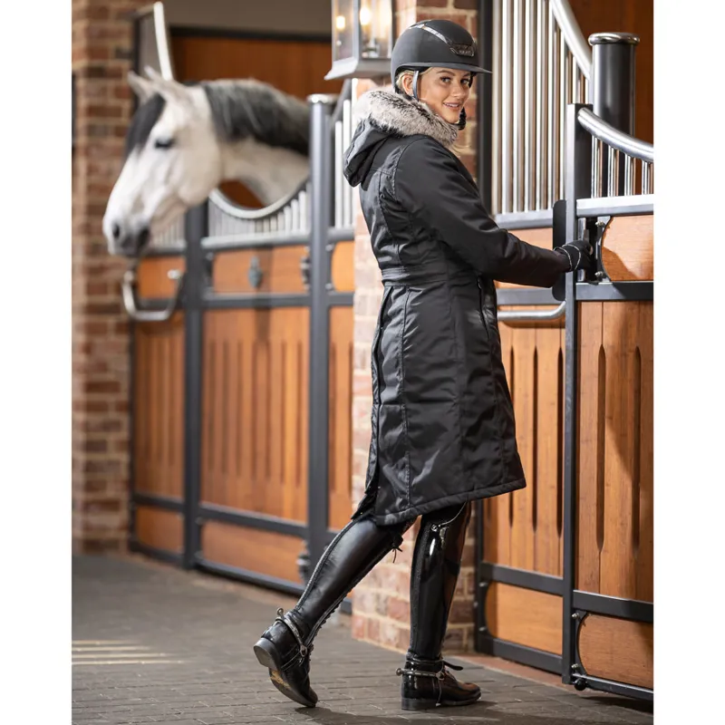 LeMieux Waterproof Ladies Long Riding Coat - Black