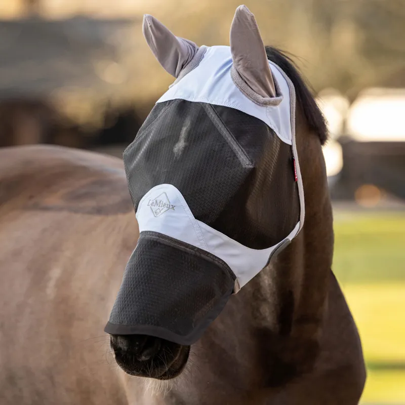 LeMieux Visor-Tek Full Fly Mask with Ears and Nose - Mist