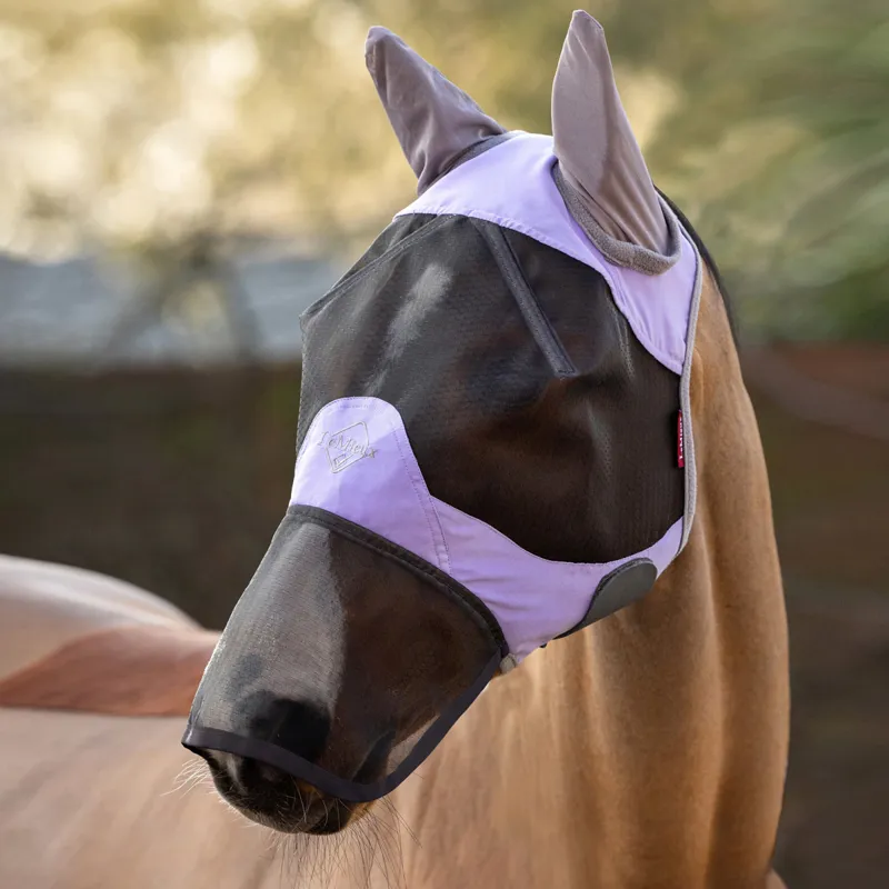 LeMieux Visor-Tek Full Fly Mask with Ears and Nose - Wisteria