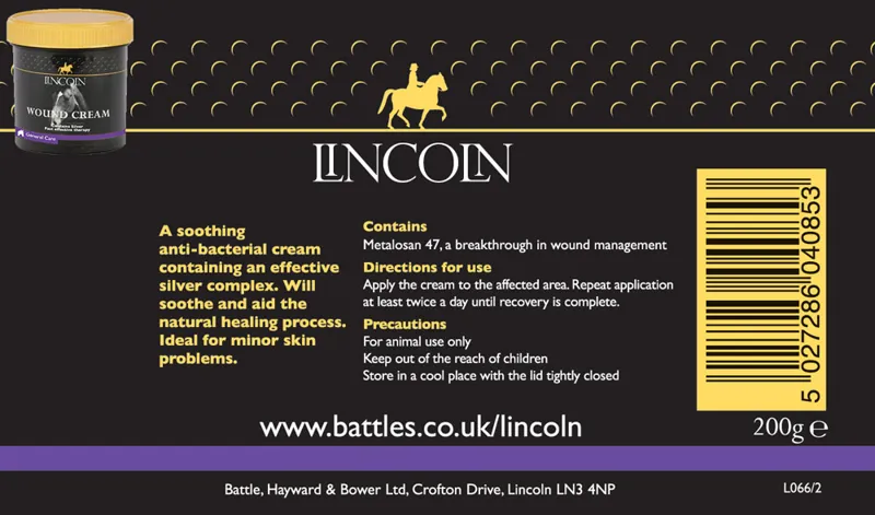 Lincoln Wound Cream 200g with Antibacterial Powder 20g - Special Offer