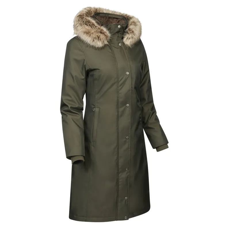 LeMieux Loire Waterproof Ladies Long Riding Coat - Oak Green