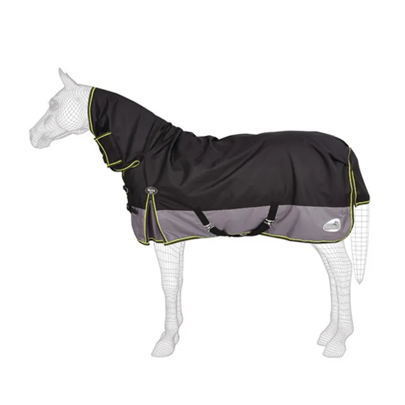 Masta Climatemasta Medium/Lite Full Neck 100g Turnout Rug - Black