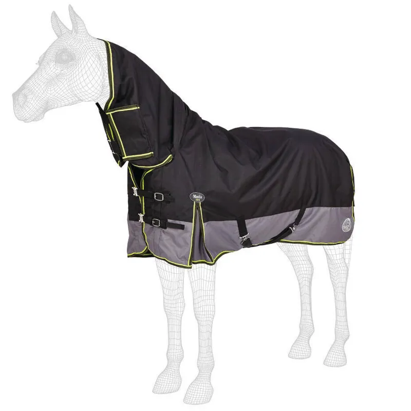 Masta Climatemasta Medium/Lite Full Neck 100g Turnout Rug - Black