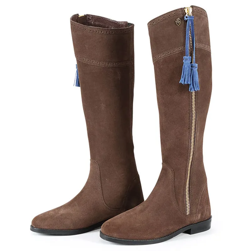 Moretta Florenza Ladies Suede Boots - Brown