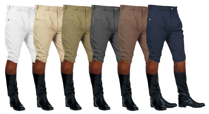 Mark Todd Auckland Mens Pleated Front Breeches - Olive Green