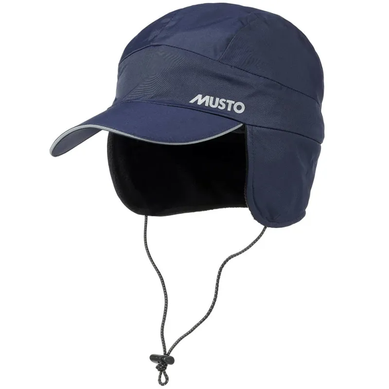 Musto Fleece Lined Waterproof Cap - Navy