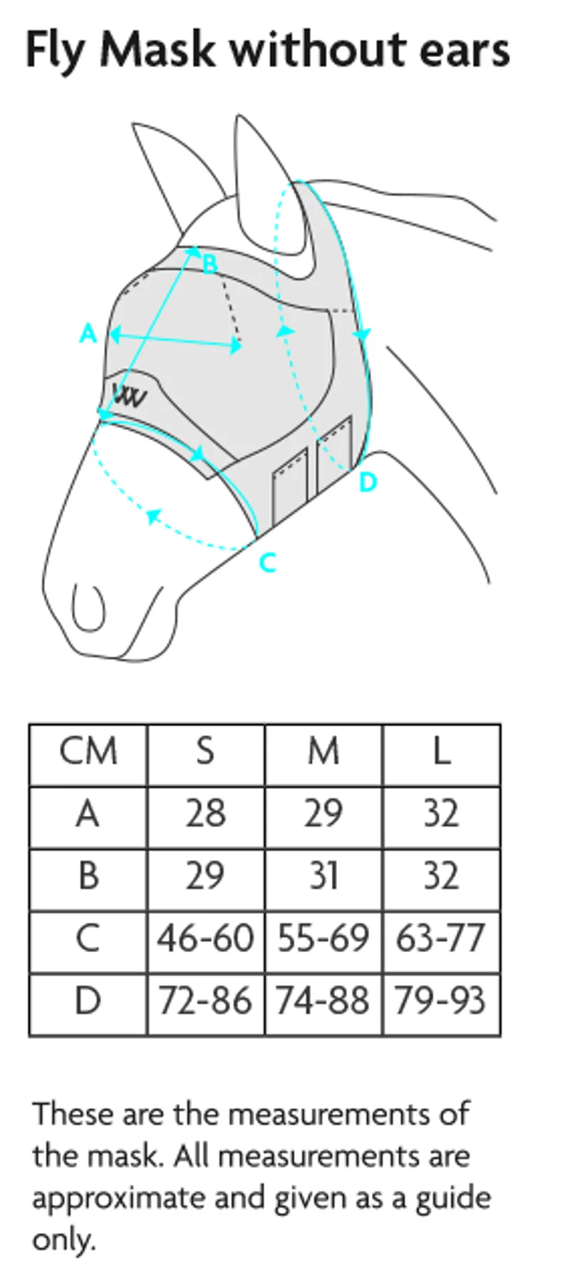 Woof Wear UV Fly Mask Without Ears - Black/Turquoise