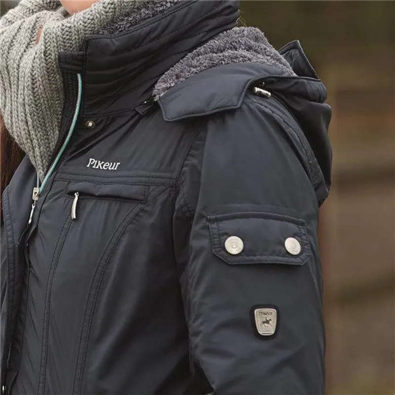 Pikeur Talita Ladies Long Parka Jacket - Navy