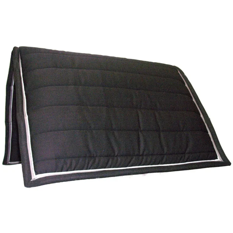 PolyPads Classic Single Saddlepad - Black/Grey Stripe