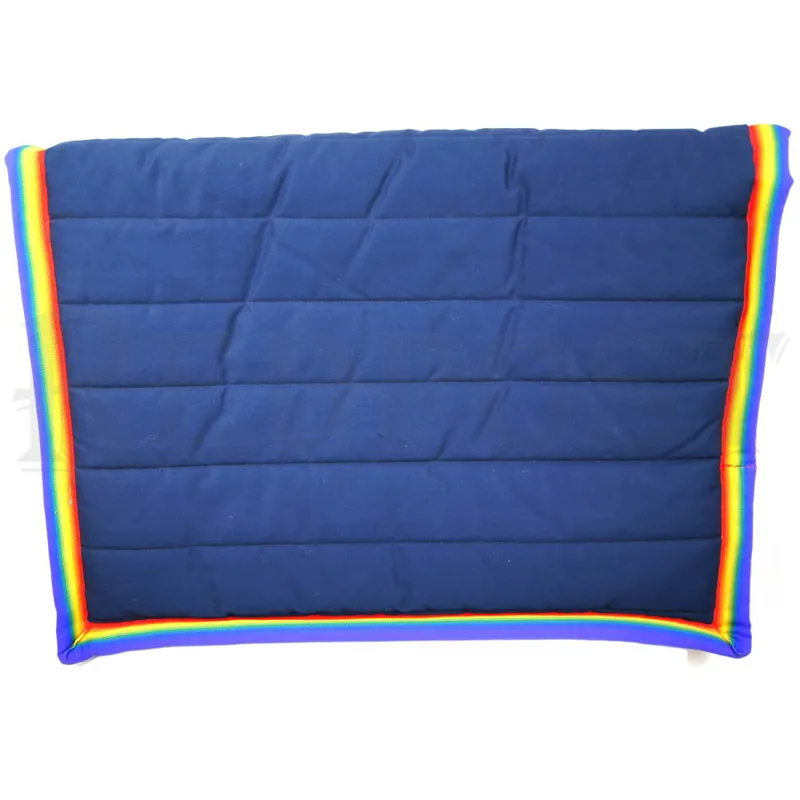 PolyPads Classic Single Saddlepad - Navy/Rainbow