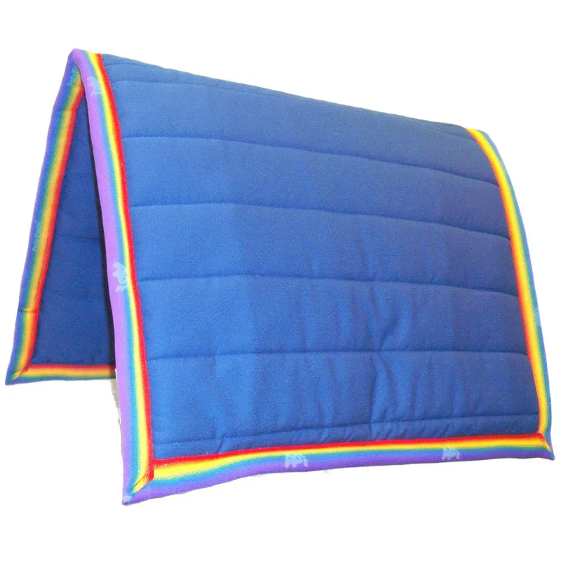 PolyPads Classic Single Saddlepad - Royal/Rainbow