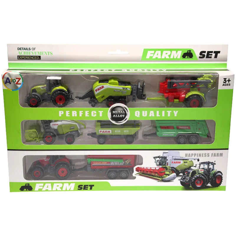 Padgett Bros Diecast Farm Machine 8 Piece Toy Set - Pack A
