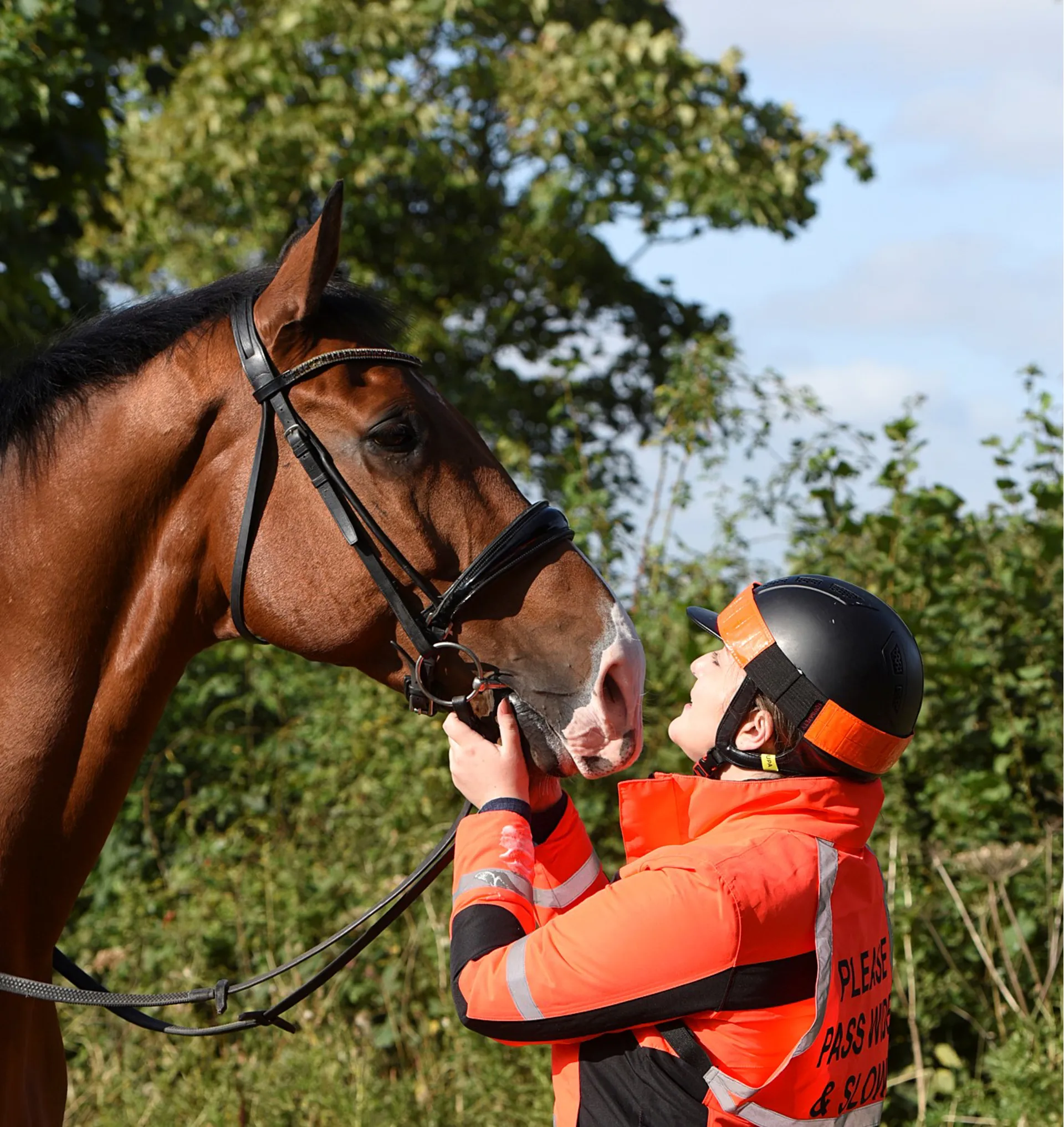 Equisafety Reflective Hat Band - Red