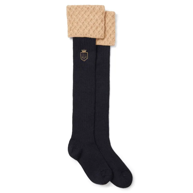 Fairfax and Favor Explorer Merino Wool Ladies Knee High Socks Navy