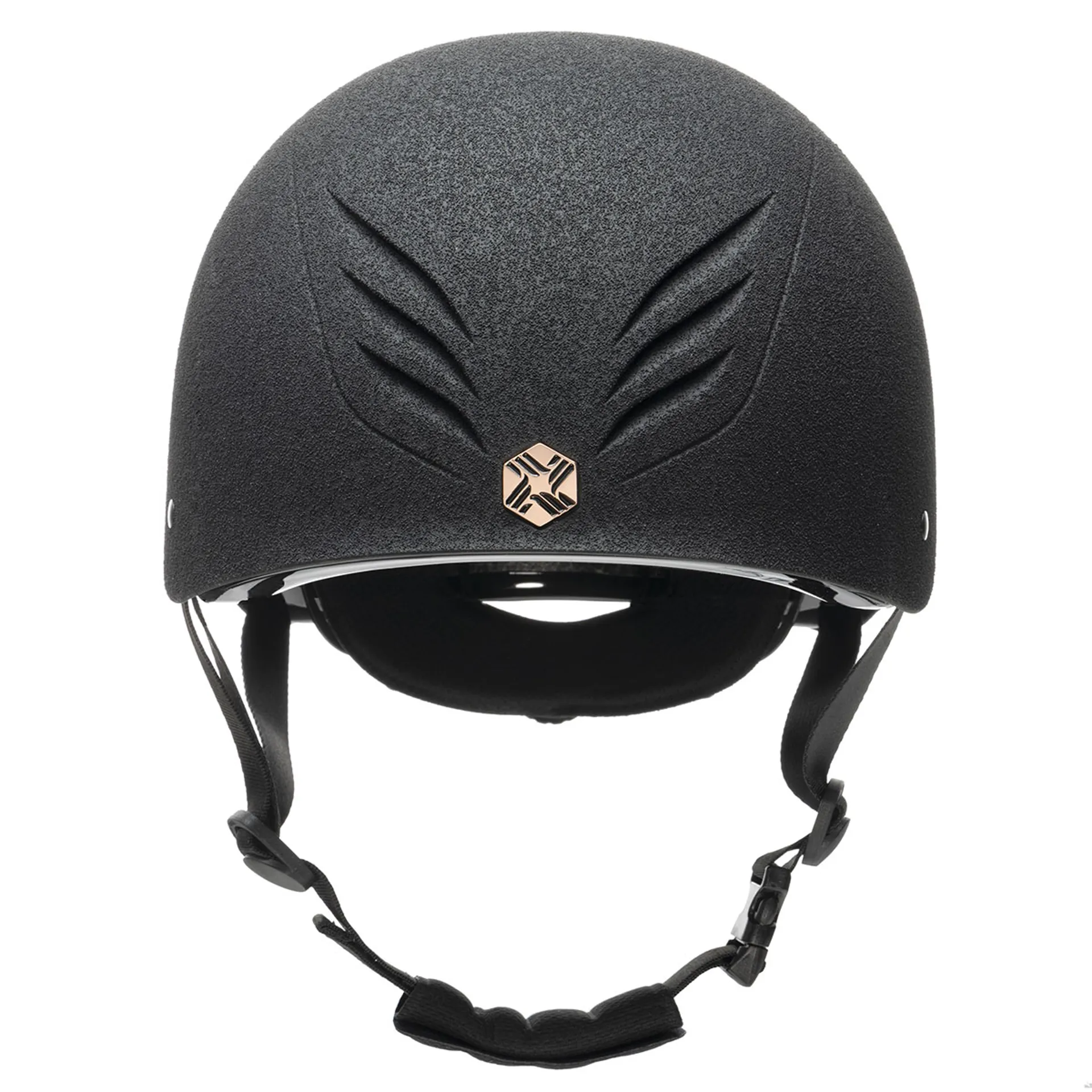 Charles Owen EQx Phoenix Skull Riding Hat - Black/Rose Gold