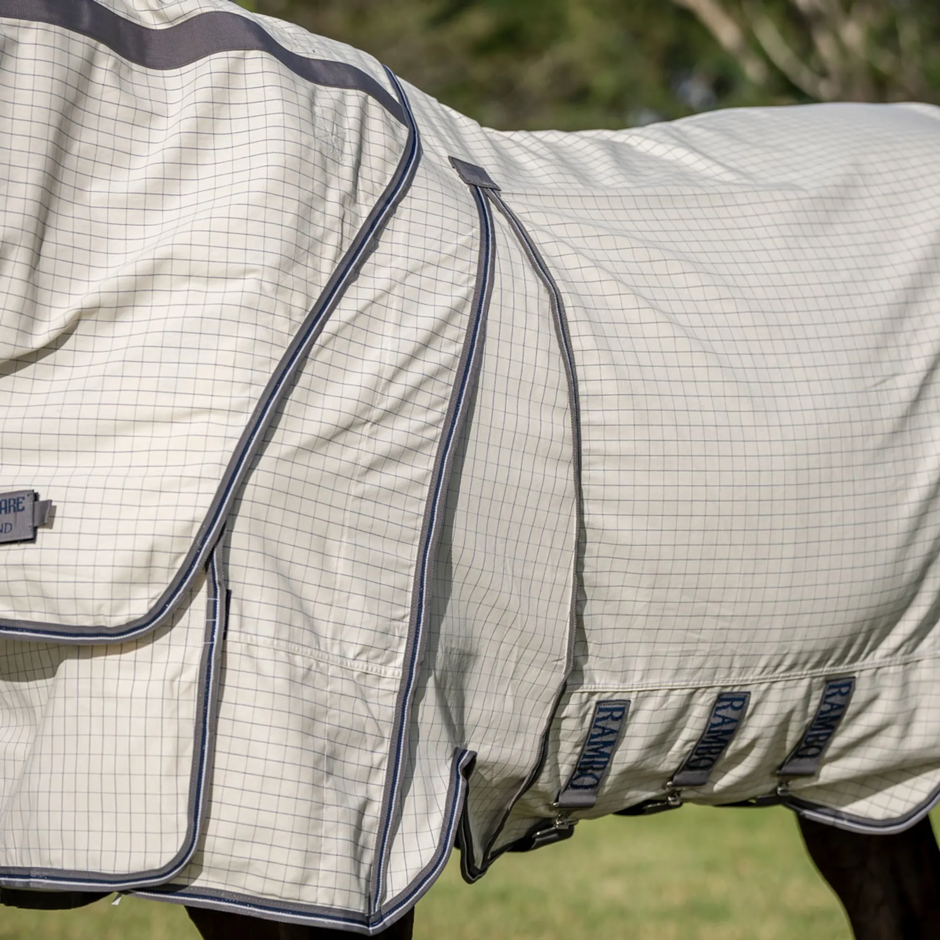 Rambo Optimo Supreme Summer Sheet Fly Rug - Navy/Grey