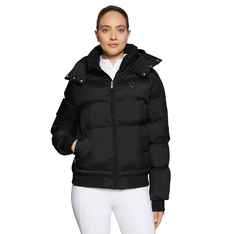 Samshield Billie Ladies Quilt Bomber Jacket - Black Metal Eclipse