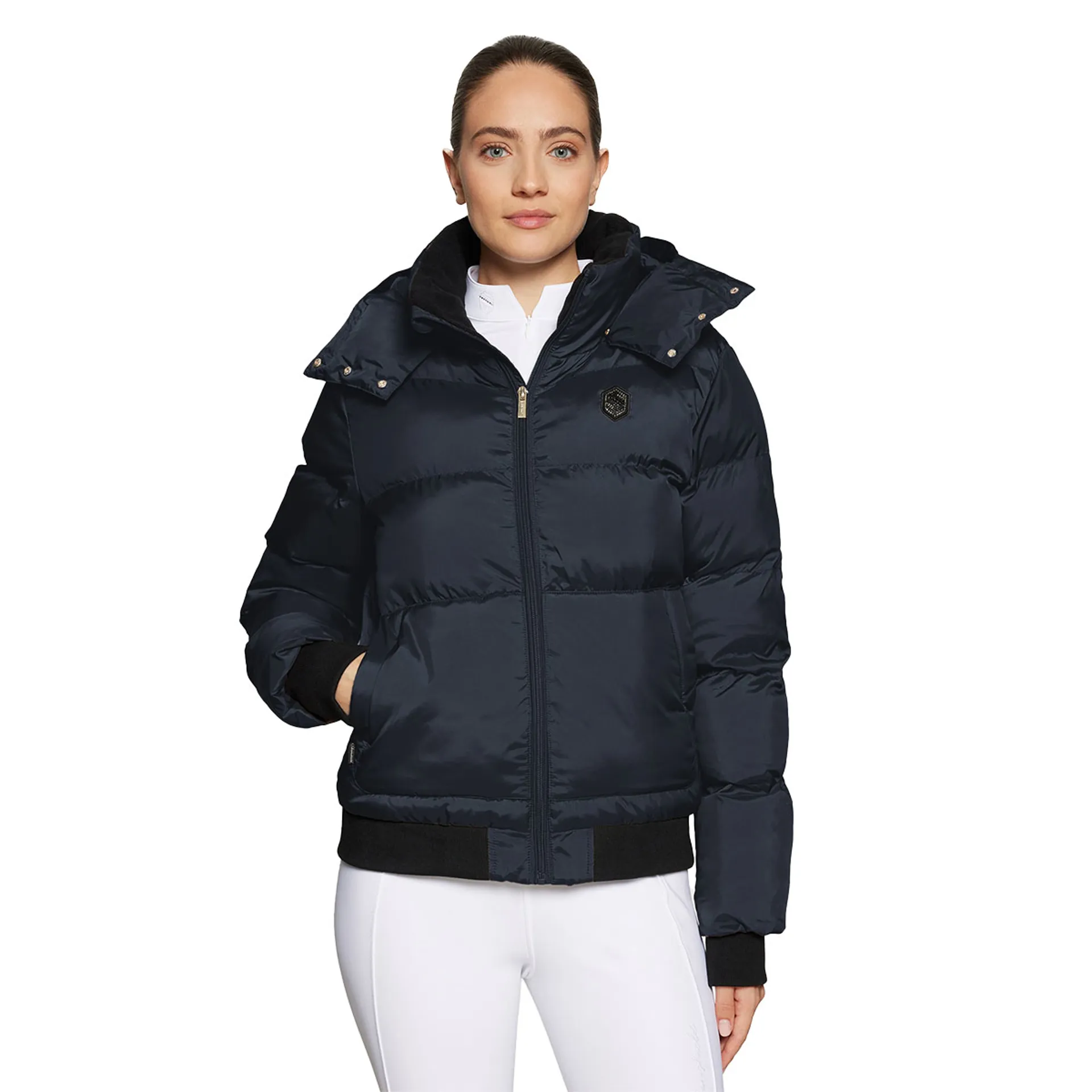 Samshield Billie Ladies Quilt Bomber Jacket - Navy Metal Eclipse