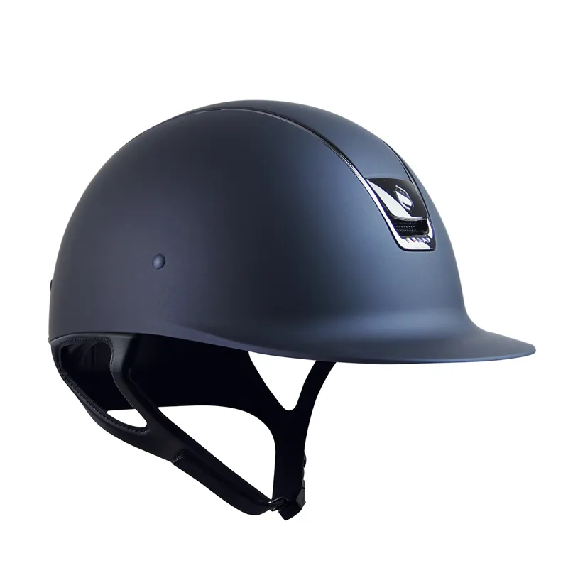 Samshield Shadowmatt 5 Crystal Trim Riding Hat Blue/Holographic