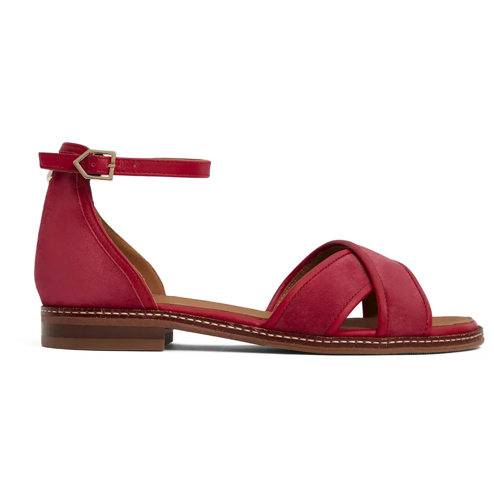 Fairfax and Favor Valencia Sandals - Cherry Suede