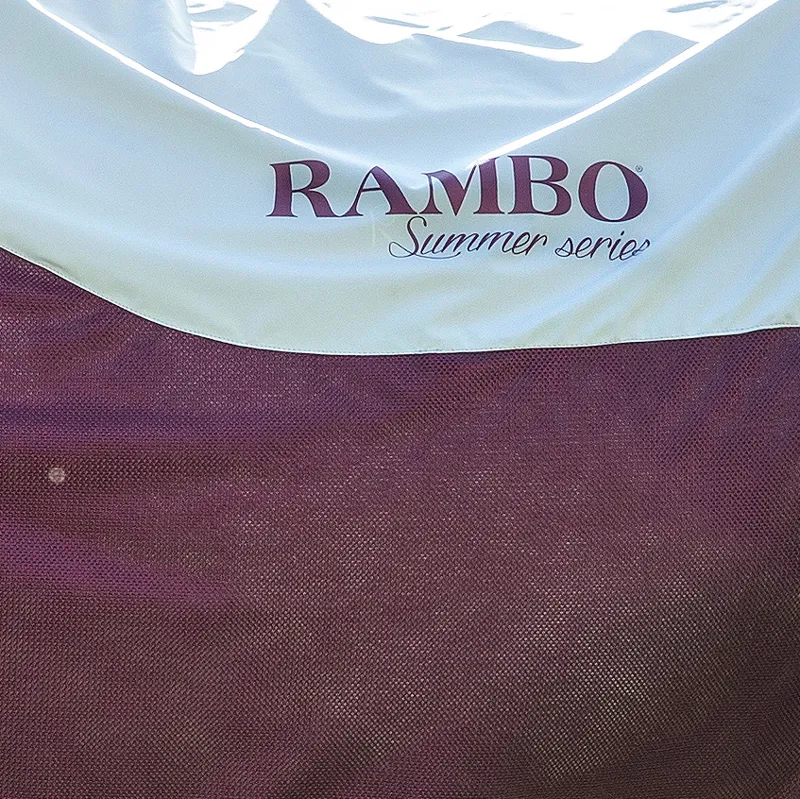 Rambo Summer Series Turnout Rug - Grey/Burgundy/Black